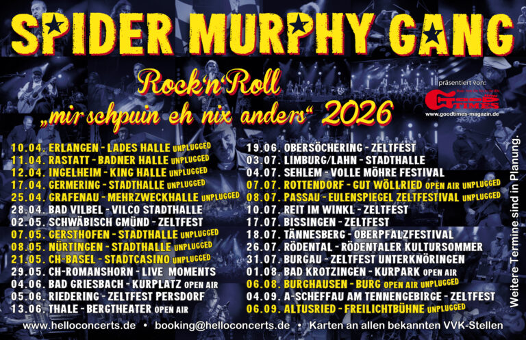 Spider Murphy Gang – Kultband aus München | Hello Concerts